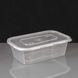 Clear Rectangular Food Containers with Lids 23oz – McNeill Hotelware